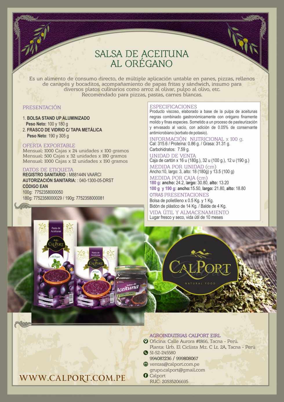 Agroindustrias Calport | Aceitunas y Aceite de Oliva de calidad premium"
