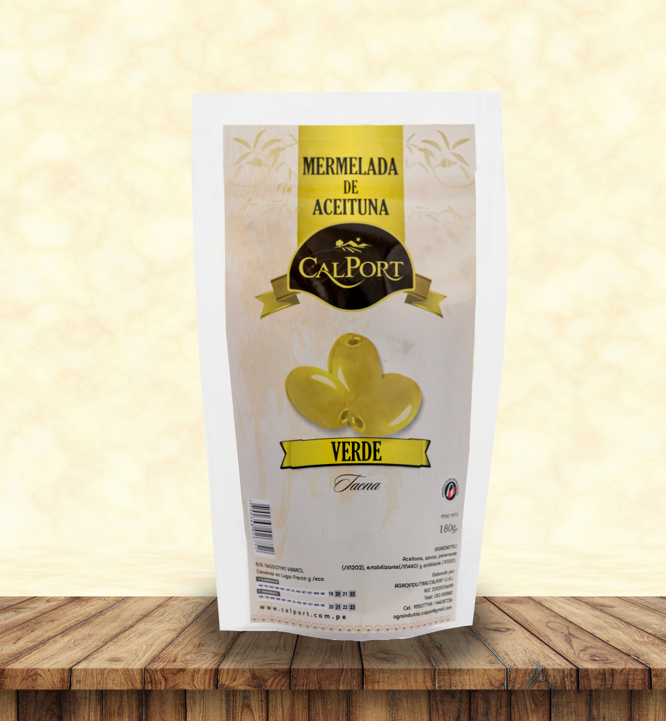 MERMELADA DE ACEITUNA VERDE x180gr. - Agroindustrias Calport